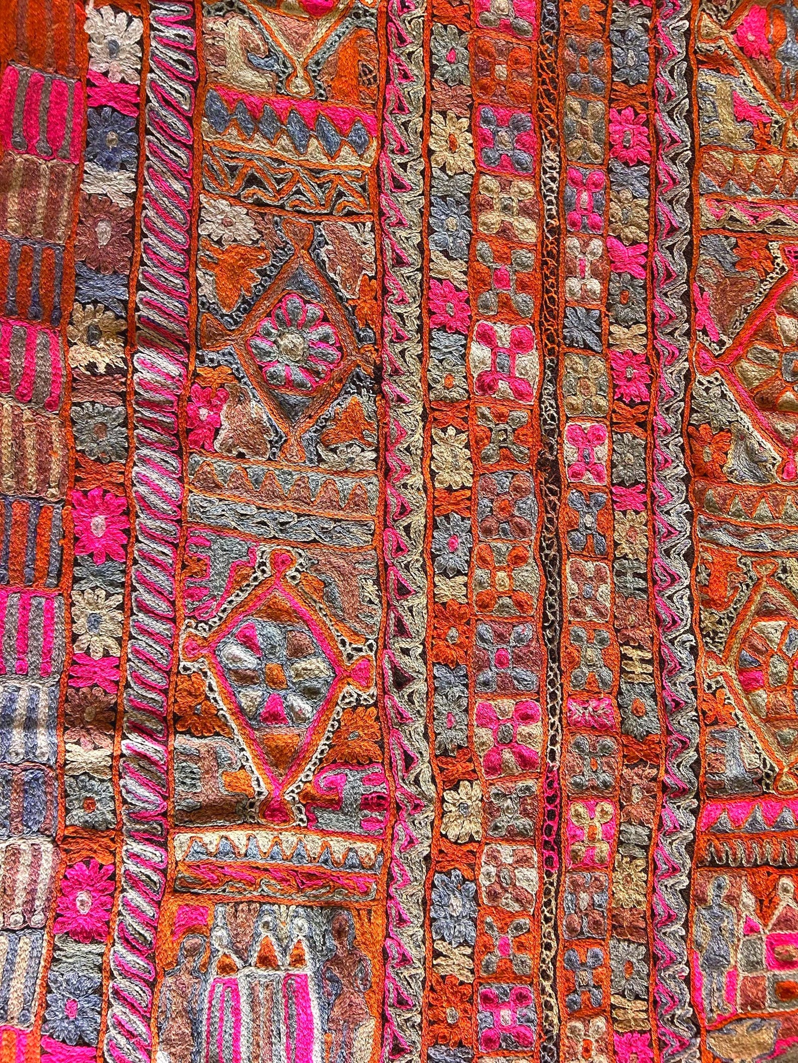 Embroidered Arab Iraqi Antique Tribal Artisanal Wool Textile Rug 5x8 Ft ...