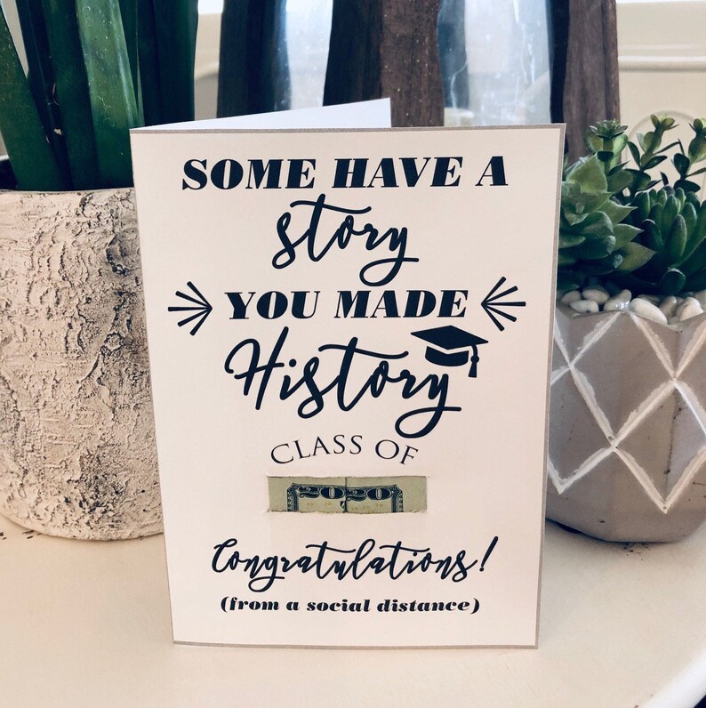 Class of 2020 Graduation Printable Money Card Funny Social - Etsy