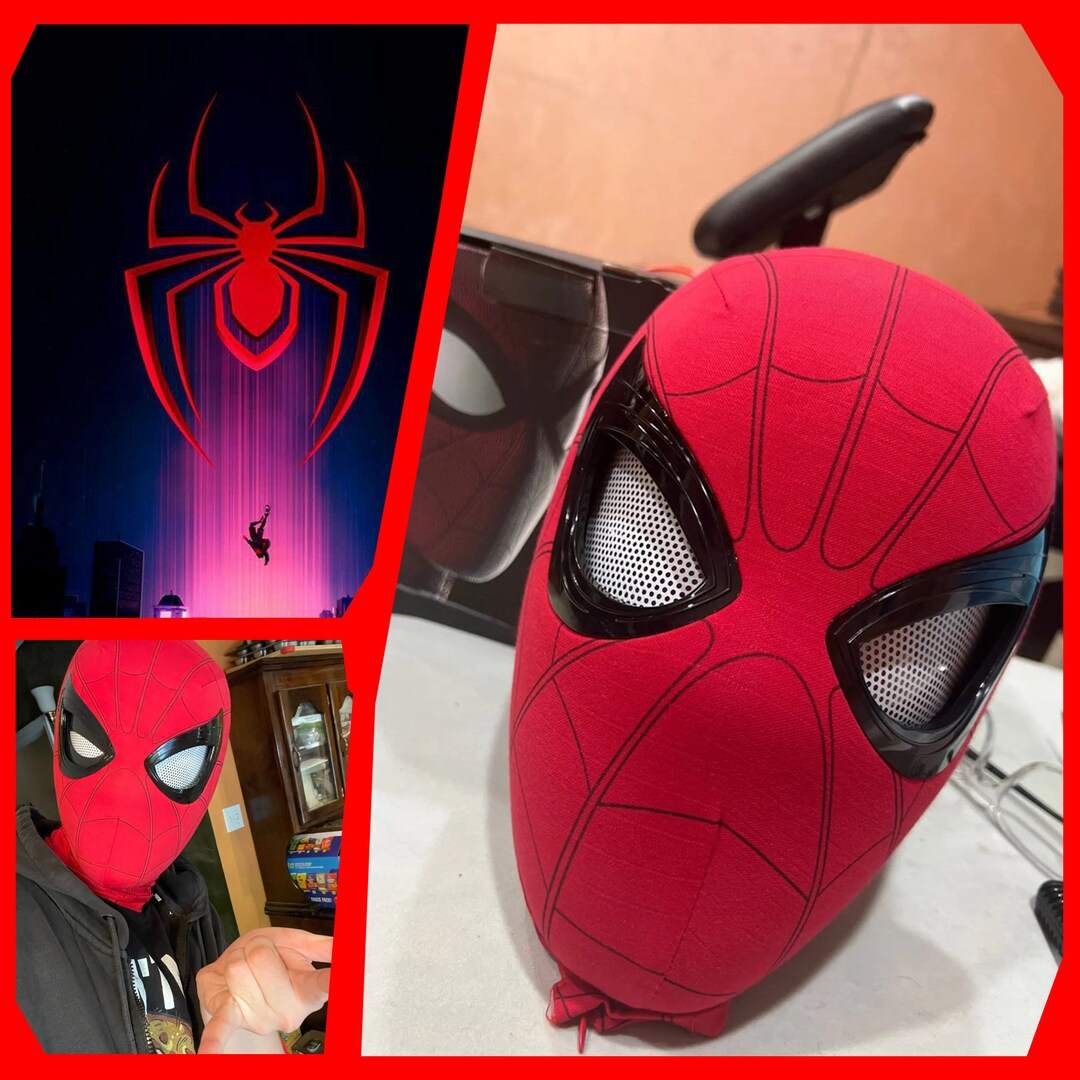 Spider-man Mask With 3D Lenses Movable Eyes Mechanical Eye - Etsy