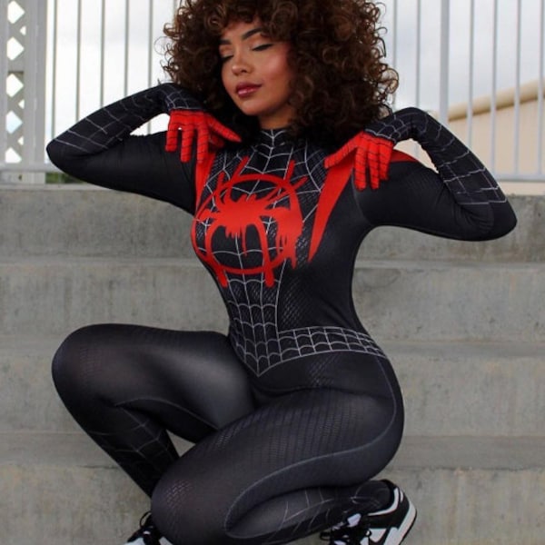 Miles Morales Spiderman Costume Adult - Etsy