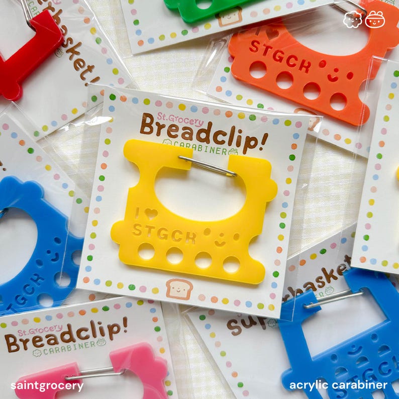 Carabiner ; Bread Clip / Superbasket | Acrylic Carabiner | Saintgrocery ...