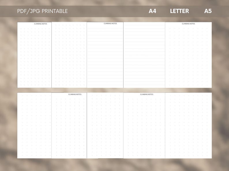 Digital Climbing Log and Planner, Google Sheets & Printable Versions ...