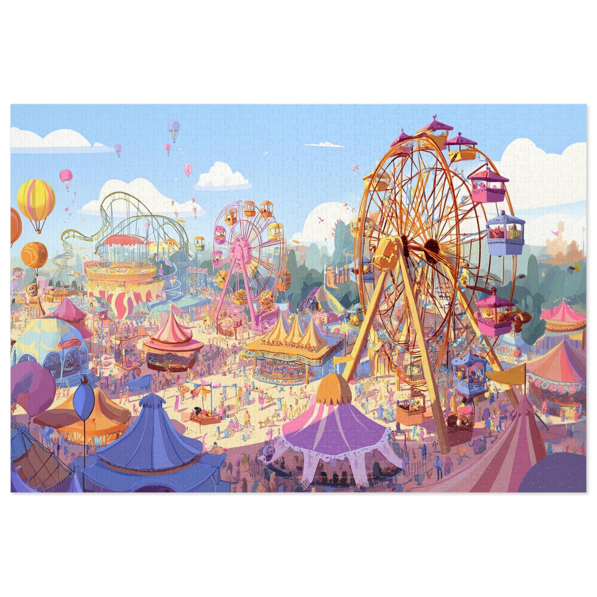 Carnival Magic Jigsaw Puzzle 252 / 500 / 1000 Pieces - Ferris Wheels ...