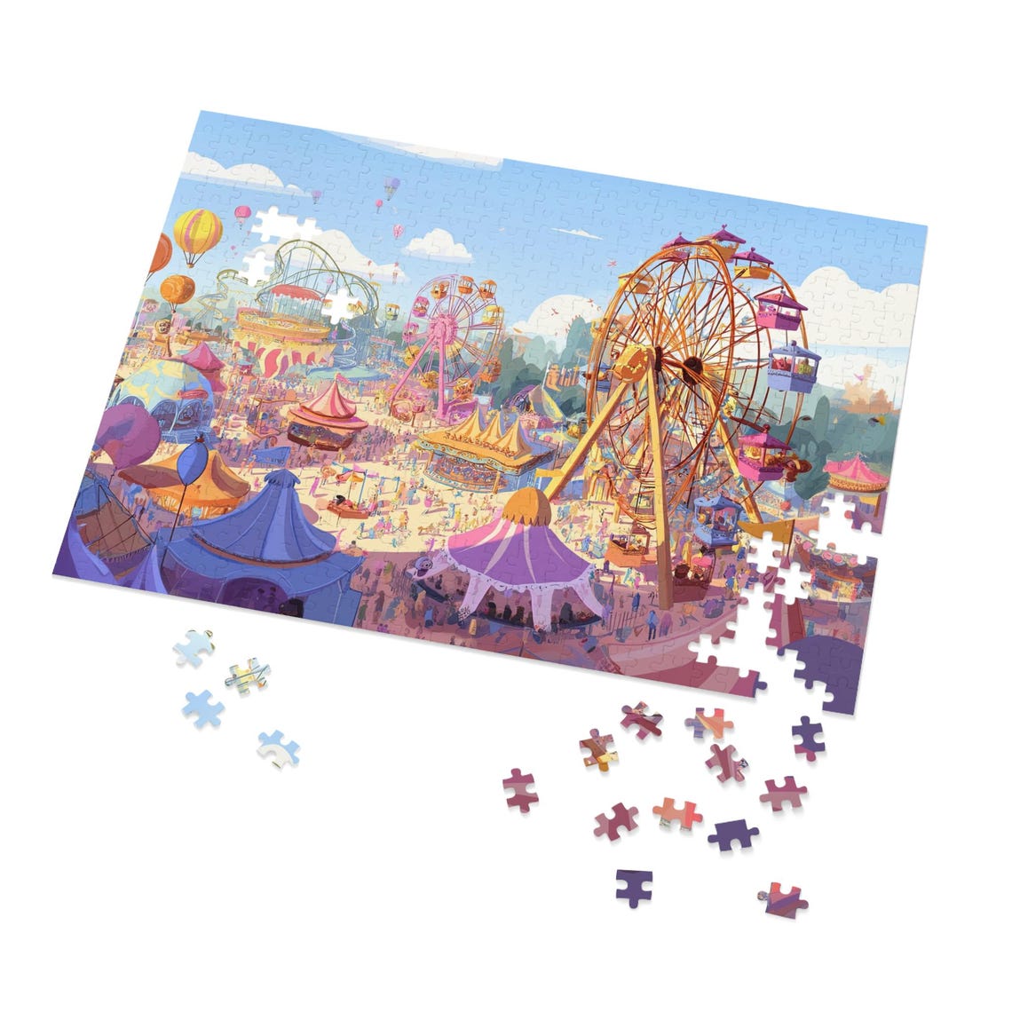 Carnival Magic Jigsaw Puzzle 252 / 500 / 1000 Pieces - Ferris Wheels ...