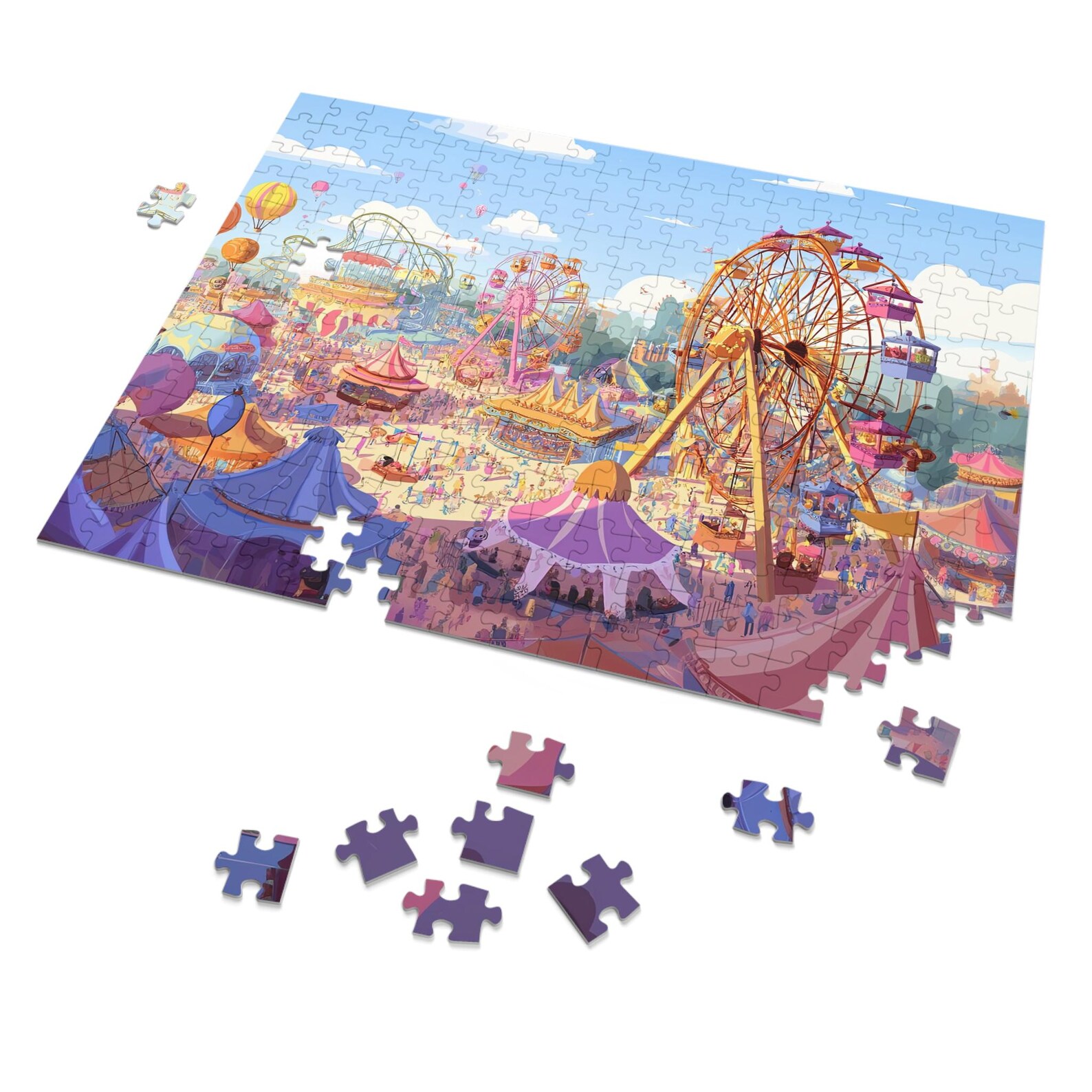Carnival Magic Jigsaw Puzzle 252 / 500 / 1000 Pieces - Ferris Wheels ...