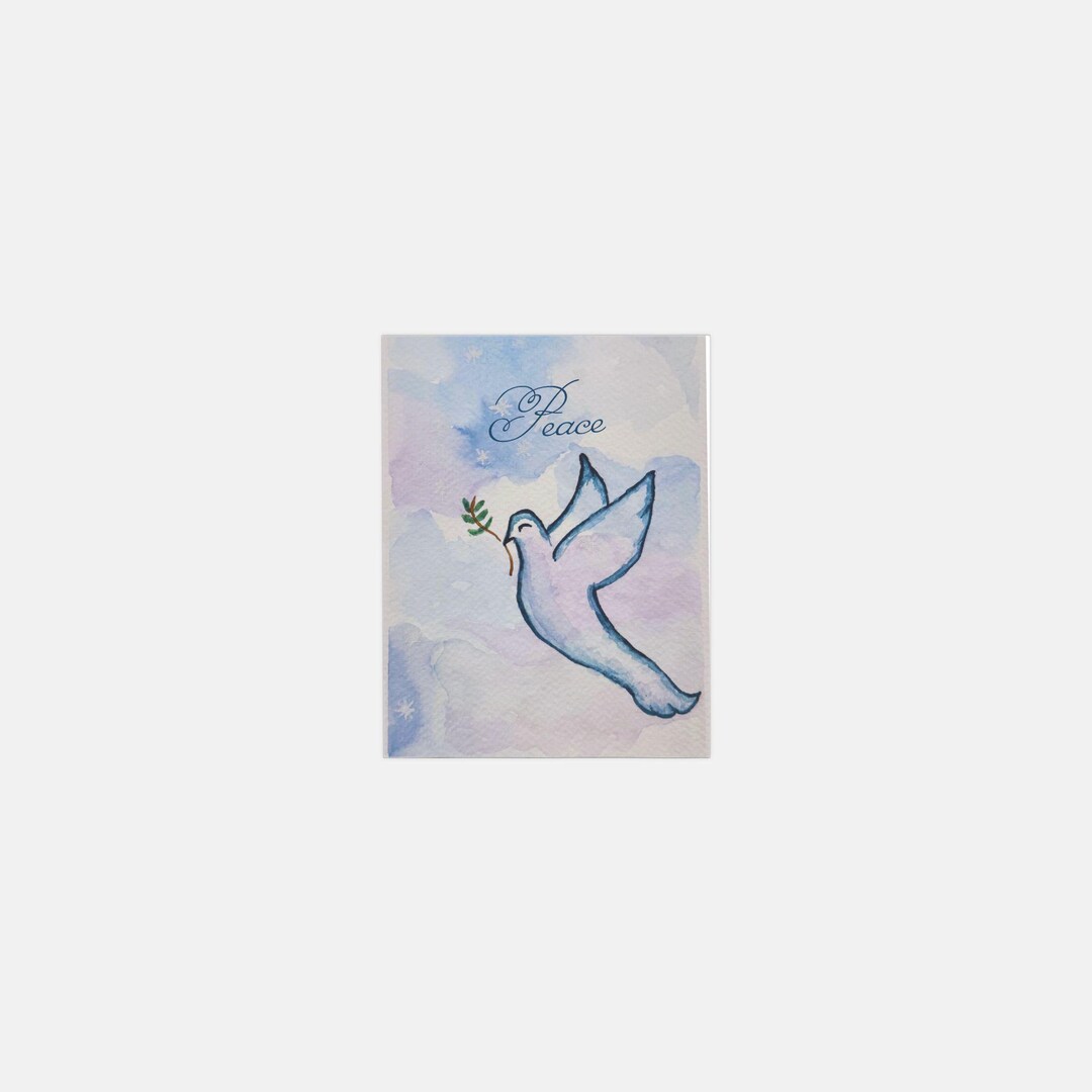 Peace Dove Watercolor Card Set: Hand Painted Holiday Cards - Etsy