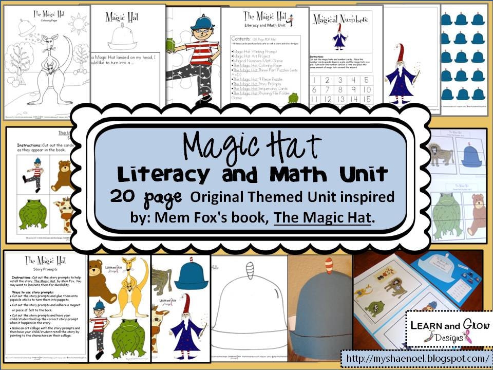 Magic Hat Literacy and Math Themed Unit With Original Illustrations - Etsy