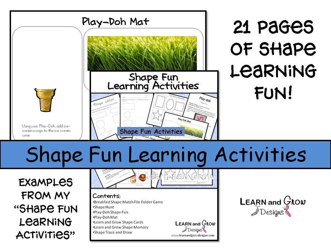 Shape Fun Learning Activities - Etsy