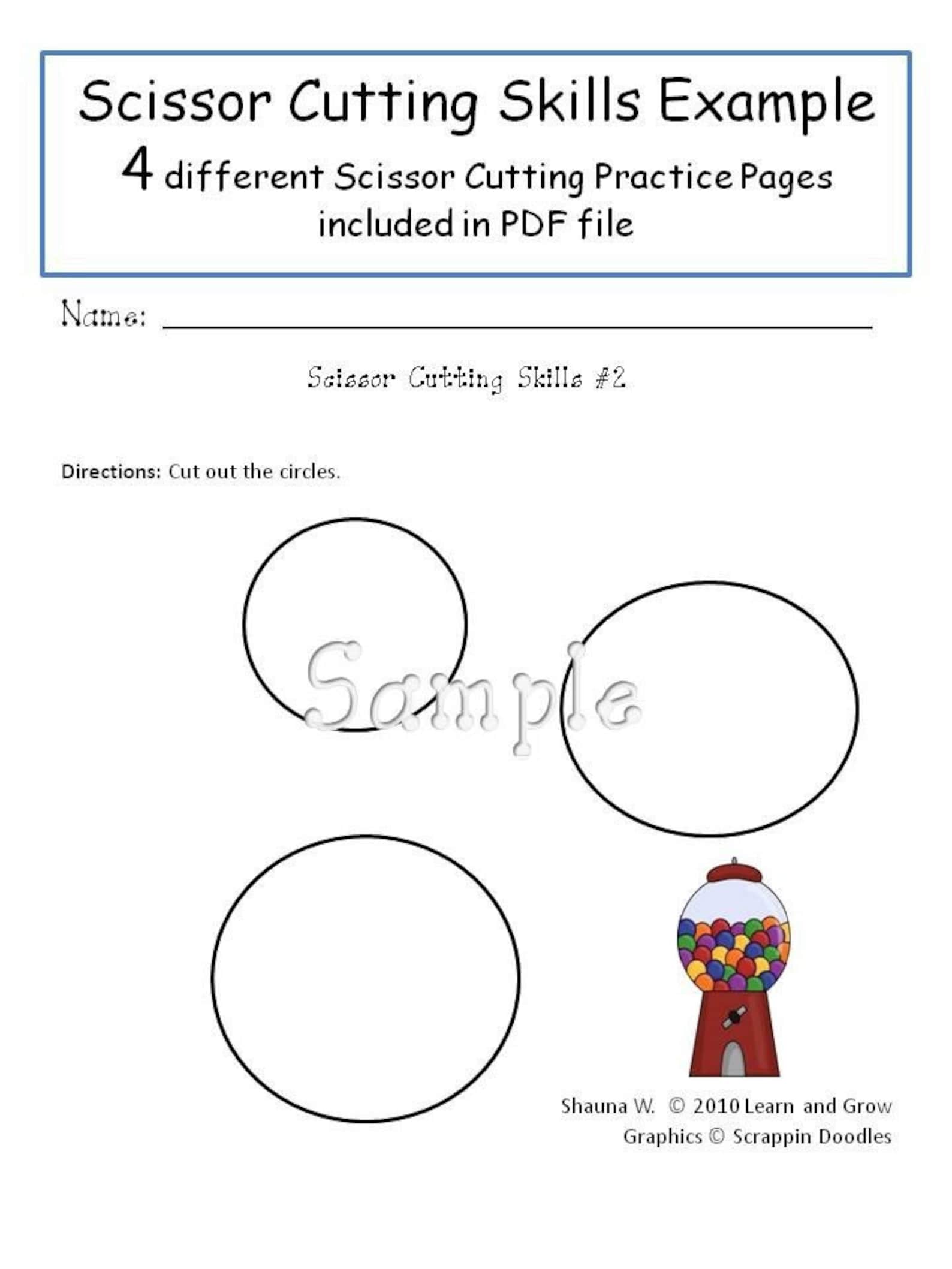 Cutting Skills Fine Motor Practice - Etsy