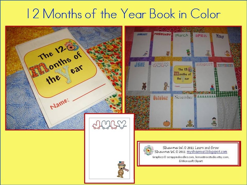 12 Months of the Year Activity Pack - UPDATED - Etsy