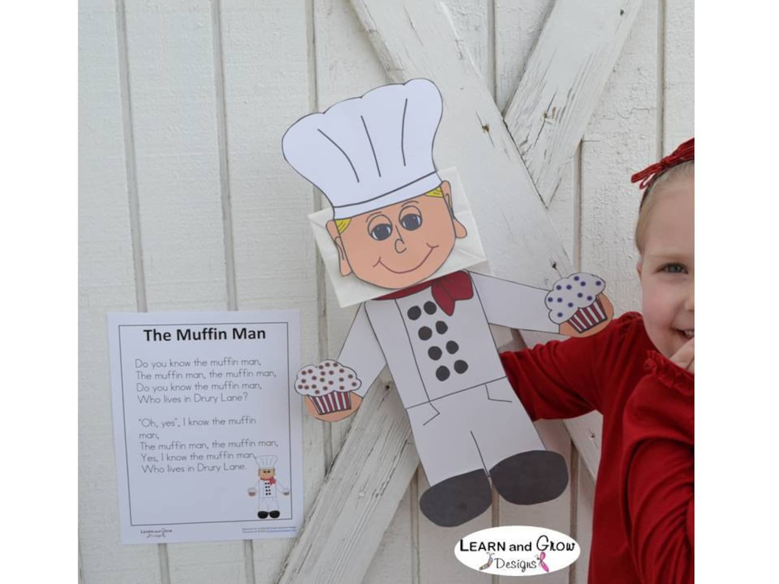 The Muffin Man Puppet Art Project and Nursery Rhyme Poster - Etsy