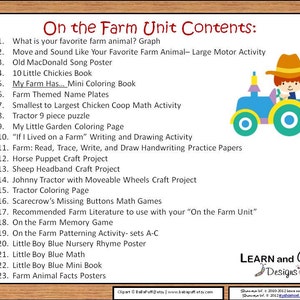 On the Farm Educational Unit - Etsy