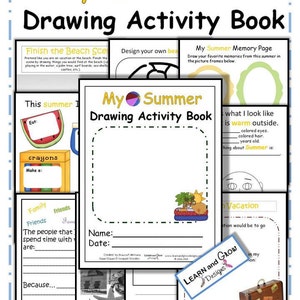 My Summer Drawing, Writing, and Activity Book for Kids - Etsy