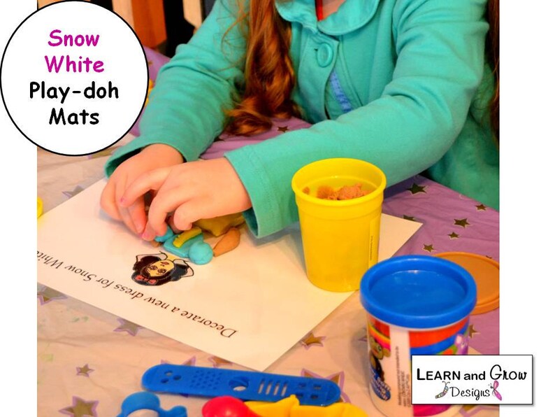 Snow White Play-doh Mats for Children - Etsy