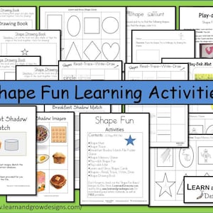 Shape Fun Learning Activities - Etsy