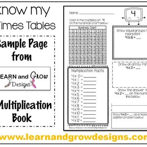 NEW * My Multiplication Book - Etsy