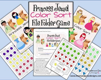 Color Sort File Folder Game - Etsy