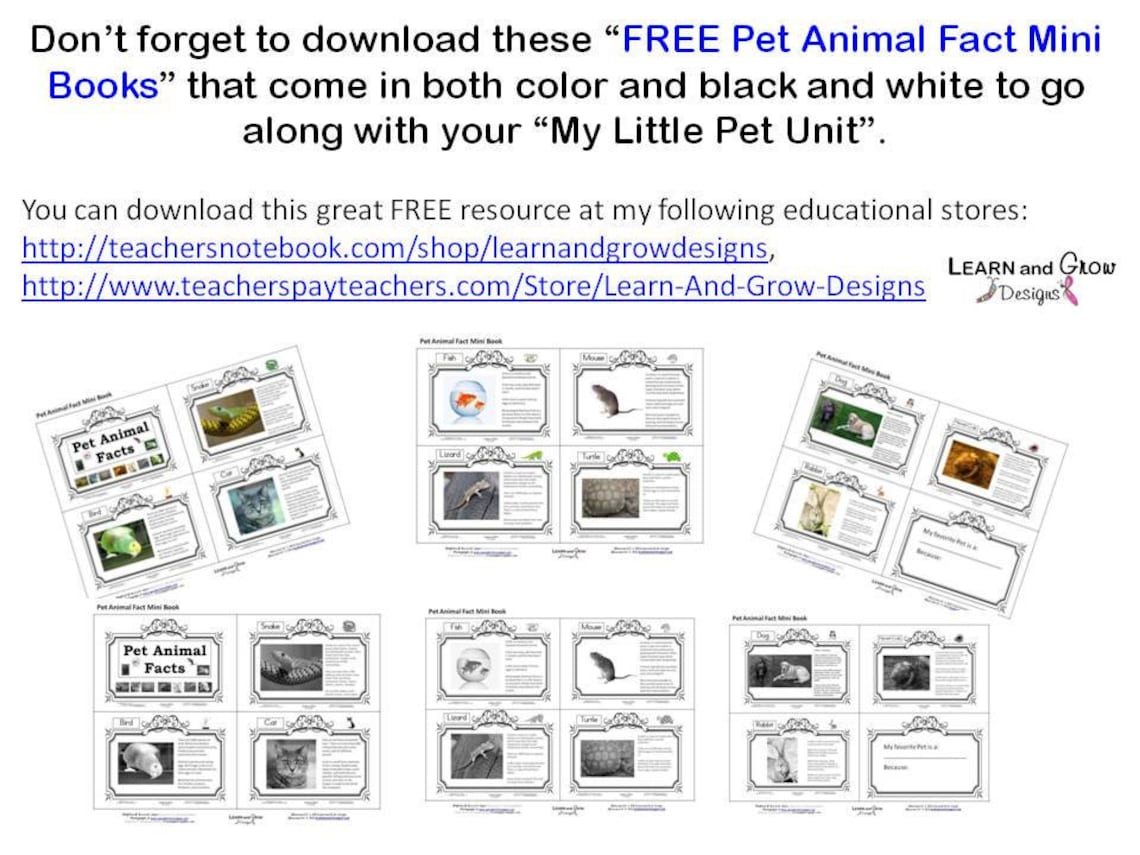 My Little Pet Themed Learning Unit Contains 62 Pages Of: Art, Literacy ...