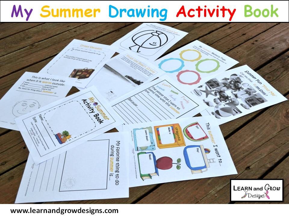 My Summer Drawing, Writing, and Activity Book for Kids - Etsy