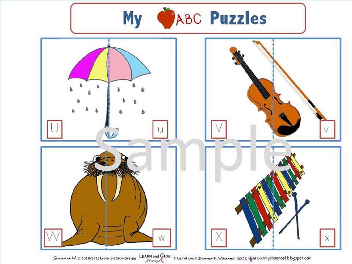 Alphabet Puzzles Game That Matches Uppercase and Lowercase Alphabet ...