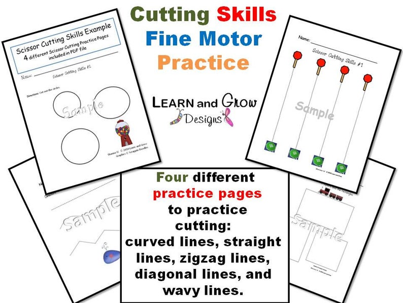 Cutting Skills Fine Motor Practice - Etsy