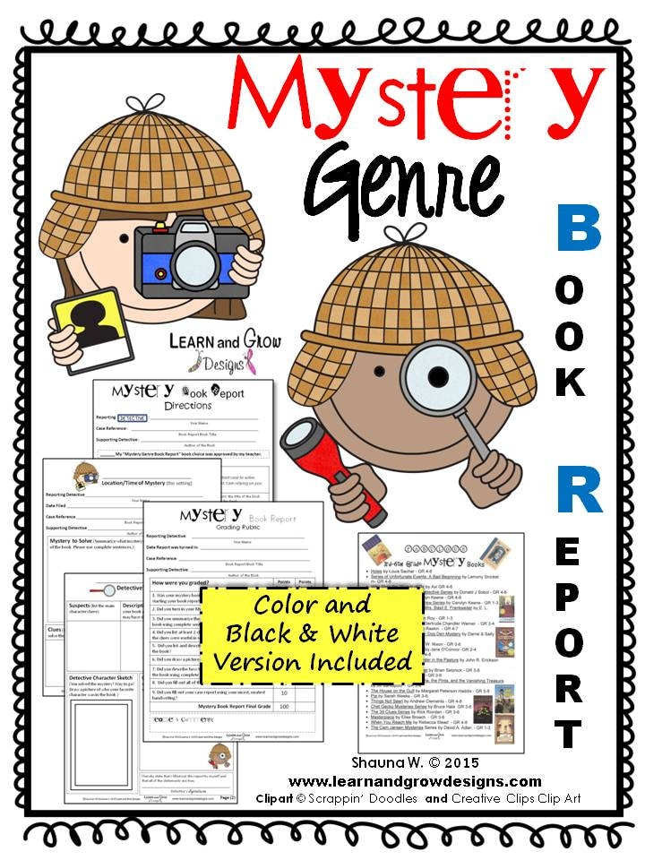 Mystery Genre Book Report - Etsy