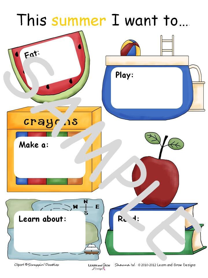 My Summer Drawing, Writing, and Activity Book for Kids - Etsy