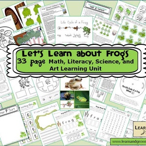 Let's Learn About Frogs Themed Learning Unit - Etsy