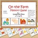 On the Farm Memory Game - Etsy