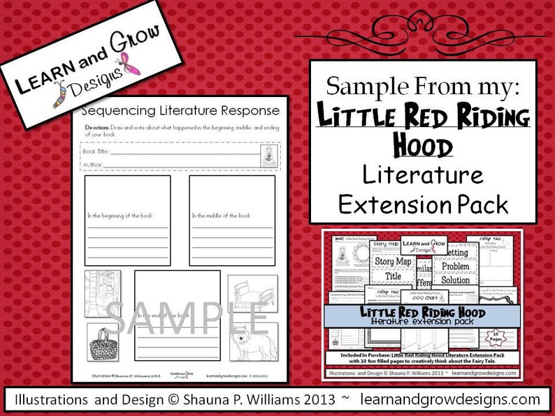 Little Red Riding Hood Literature Extension Writing Pack - Etsy
