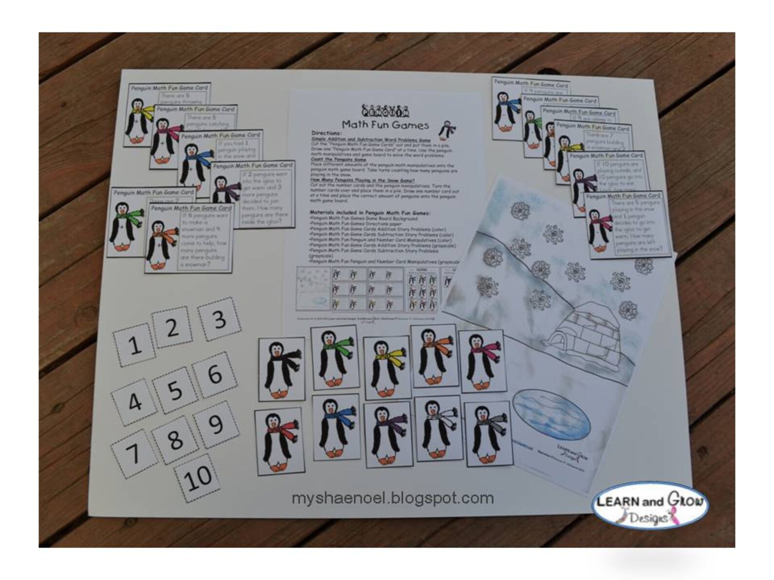 Penguin Math Fun Addition and Subtraction Games (PDF) - Etsy