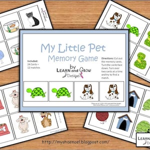 Printable My Little Pet Memory Game for Children - Etsy