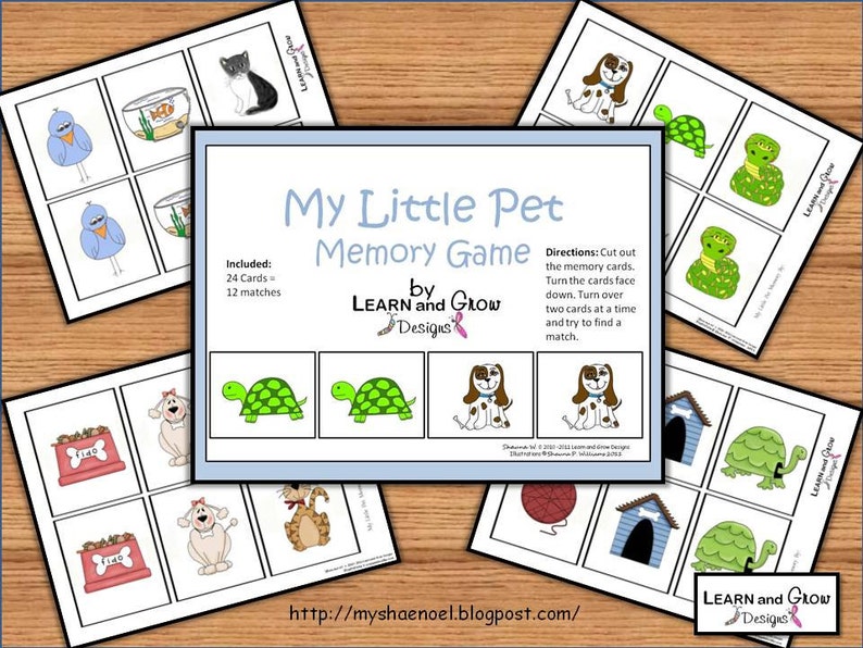 Printable My Little Pet Memory Game for Children - Etsy