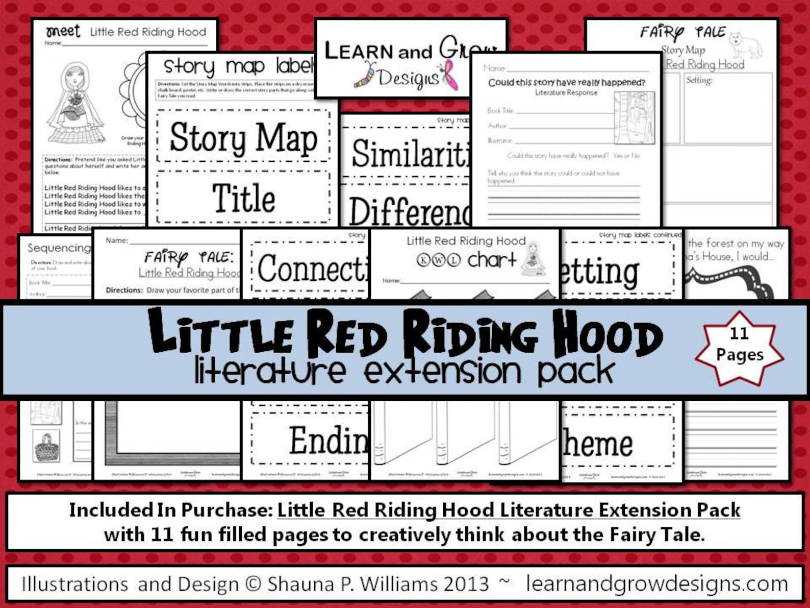 Little Red Riding Hood Literature Extension Writing Pack - Etsy