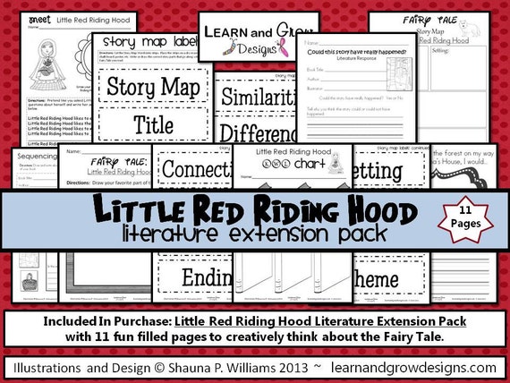 Little Red Riding Hood Literature Extension Writing Pack - Etsy