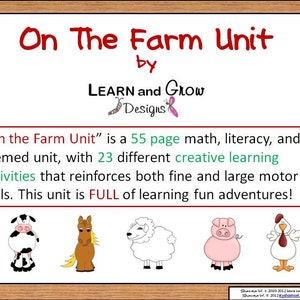 On the Farm Educational Unit - Etsy