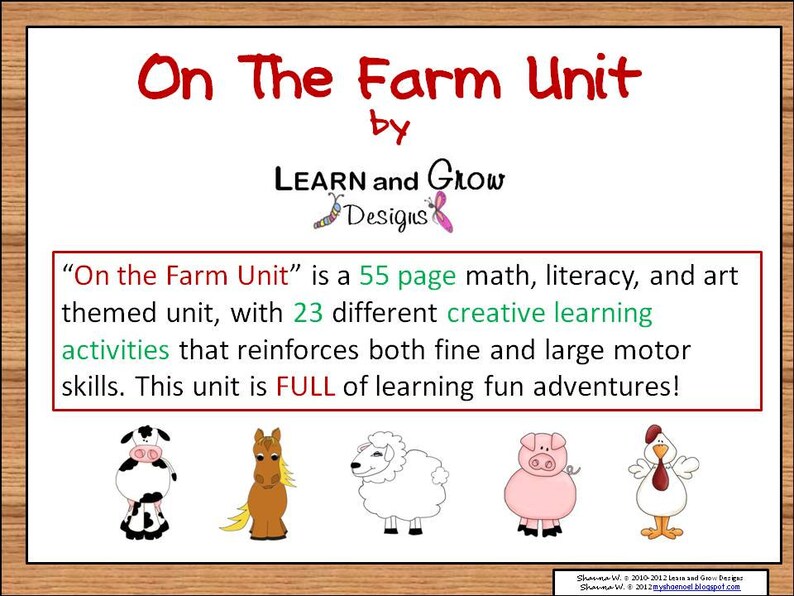 On the Farm Educational Unit - Etsy