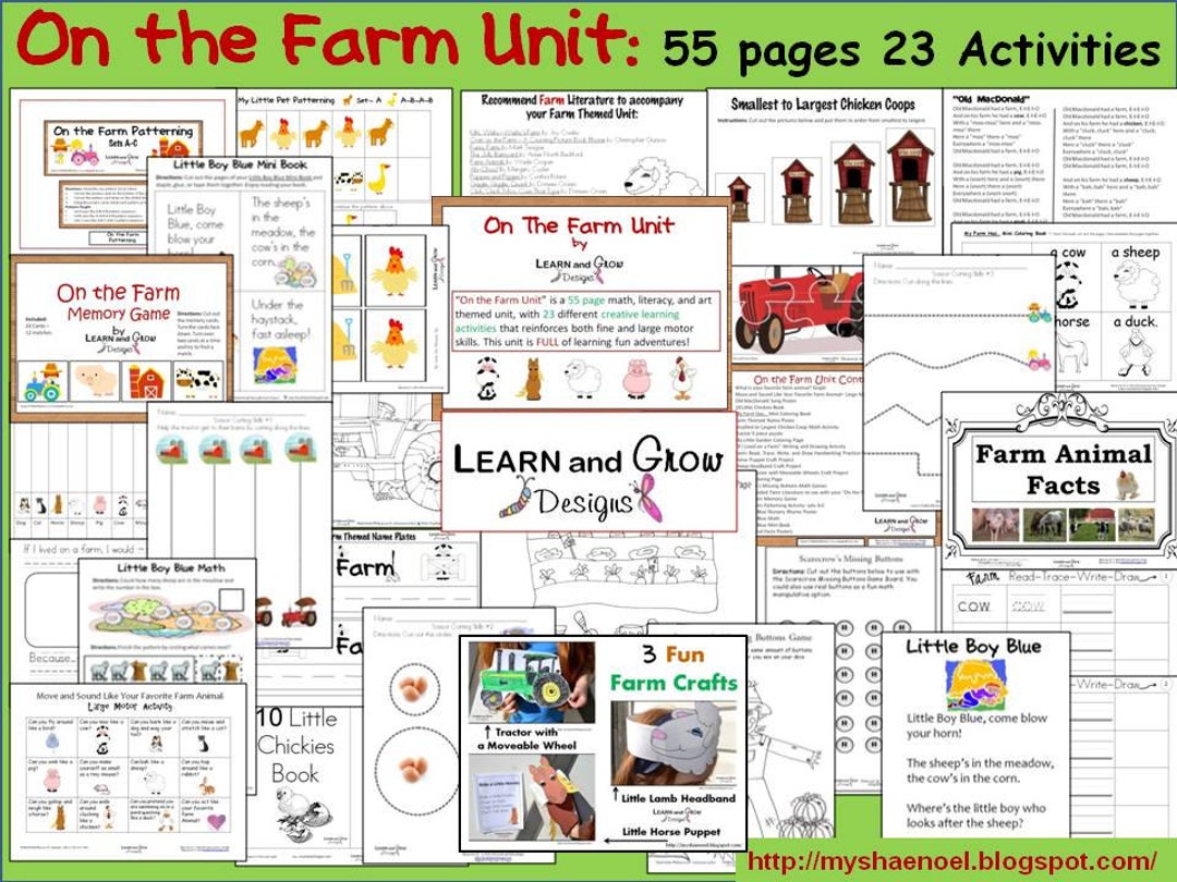 On the Farm Educational Unit - Etsy
