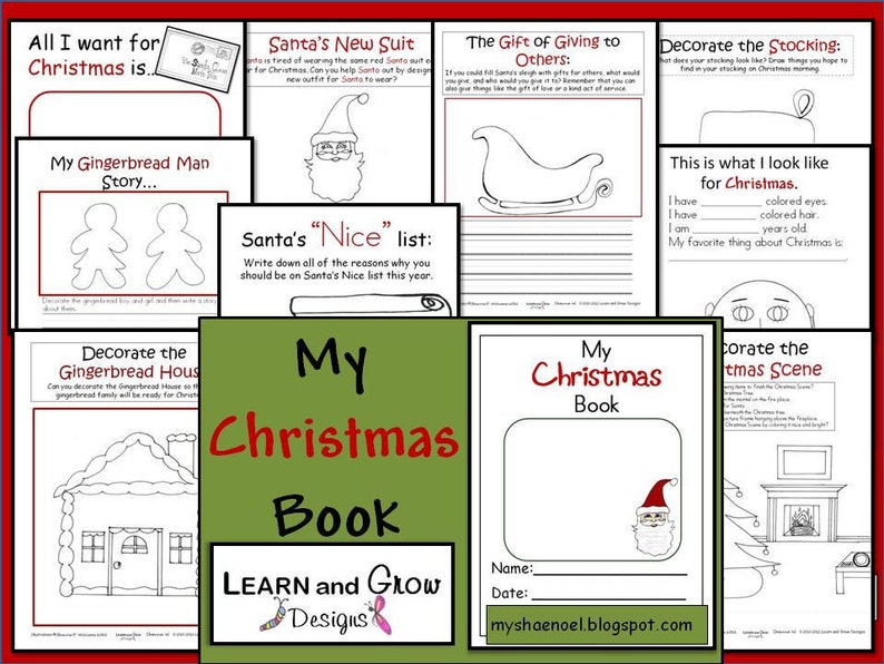 My Christmas Activity and Drawing Book for Children - Etsy