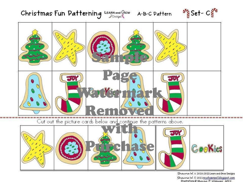 Christmas Fun Patterning sets A-D PDF - Etsy