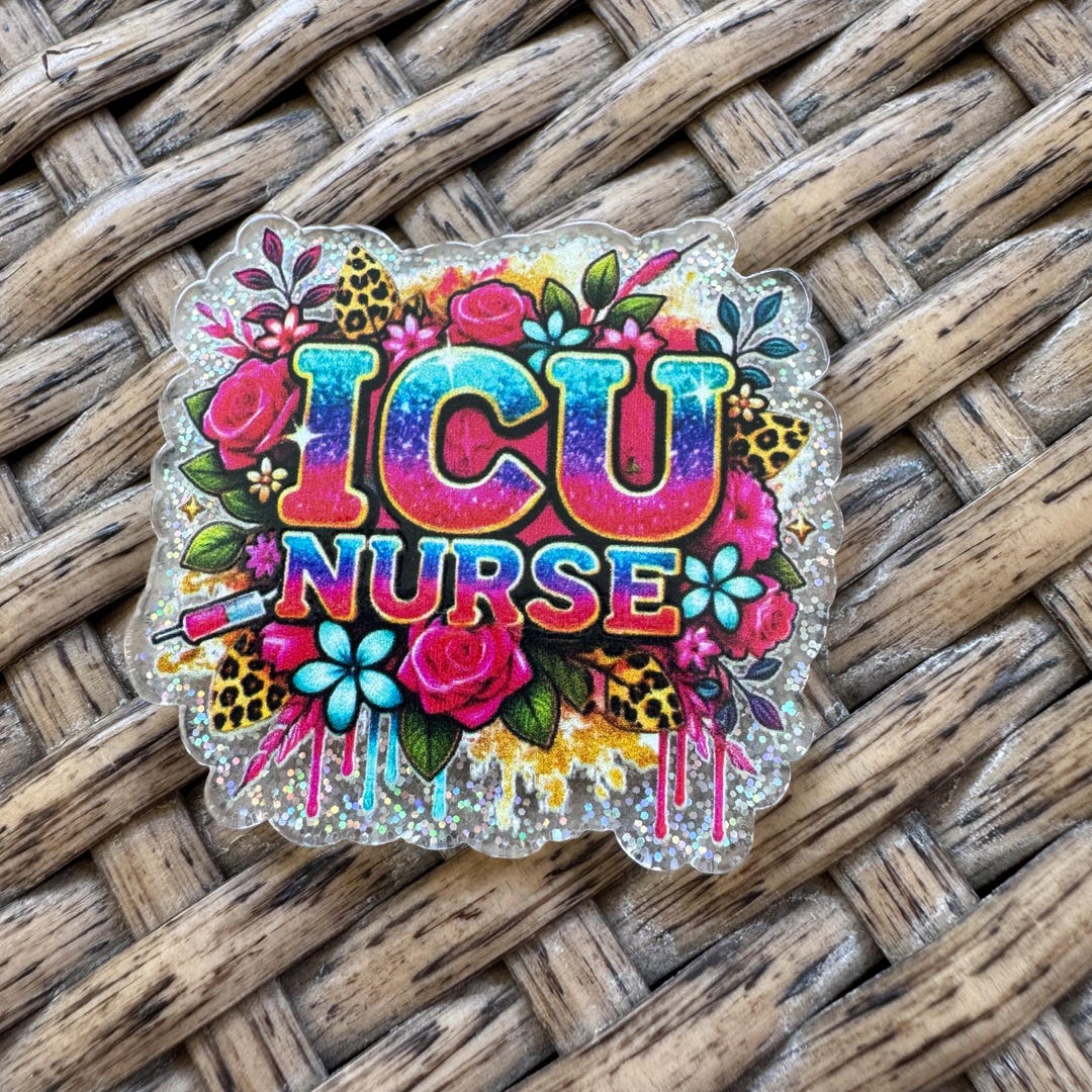 ICU Nurse Acrylic Flatback: Medical DIY Craft Embellishment - Etsy