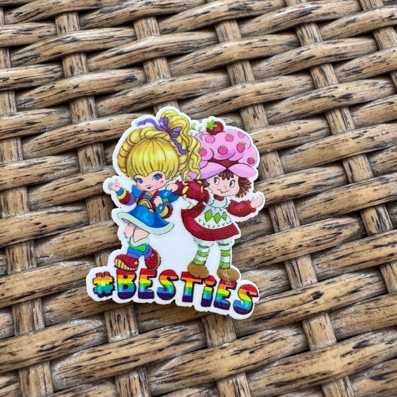 80's Cartoon Besties Acrylic Flatback: DIY Craft Embellishment - Etsy