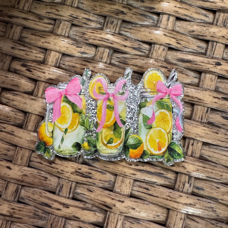 Lemonade Flatback Cabochon Planar Charm Craft Embellishment for Badge ...