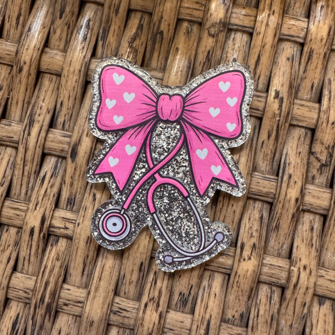 Stethoscope With Bow Acrylic Flatback Cabochon Planar Charm Craft ...