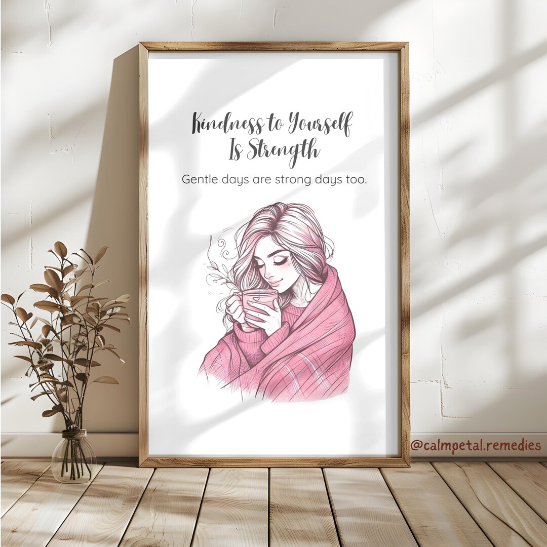 Self Compassion Wall Art for Women Kindness Quote Printable Self Care ...