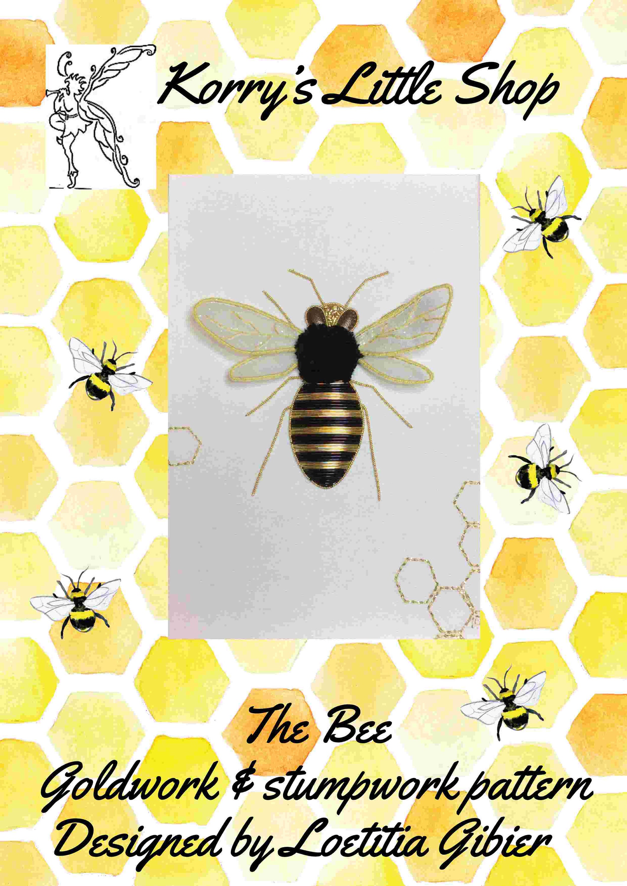 The Bee Pdf Pattern Goldwork and Stumpwork Embroidery - Etsy