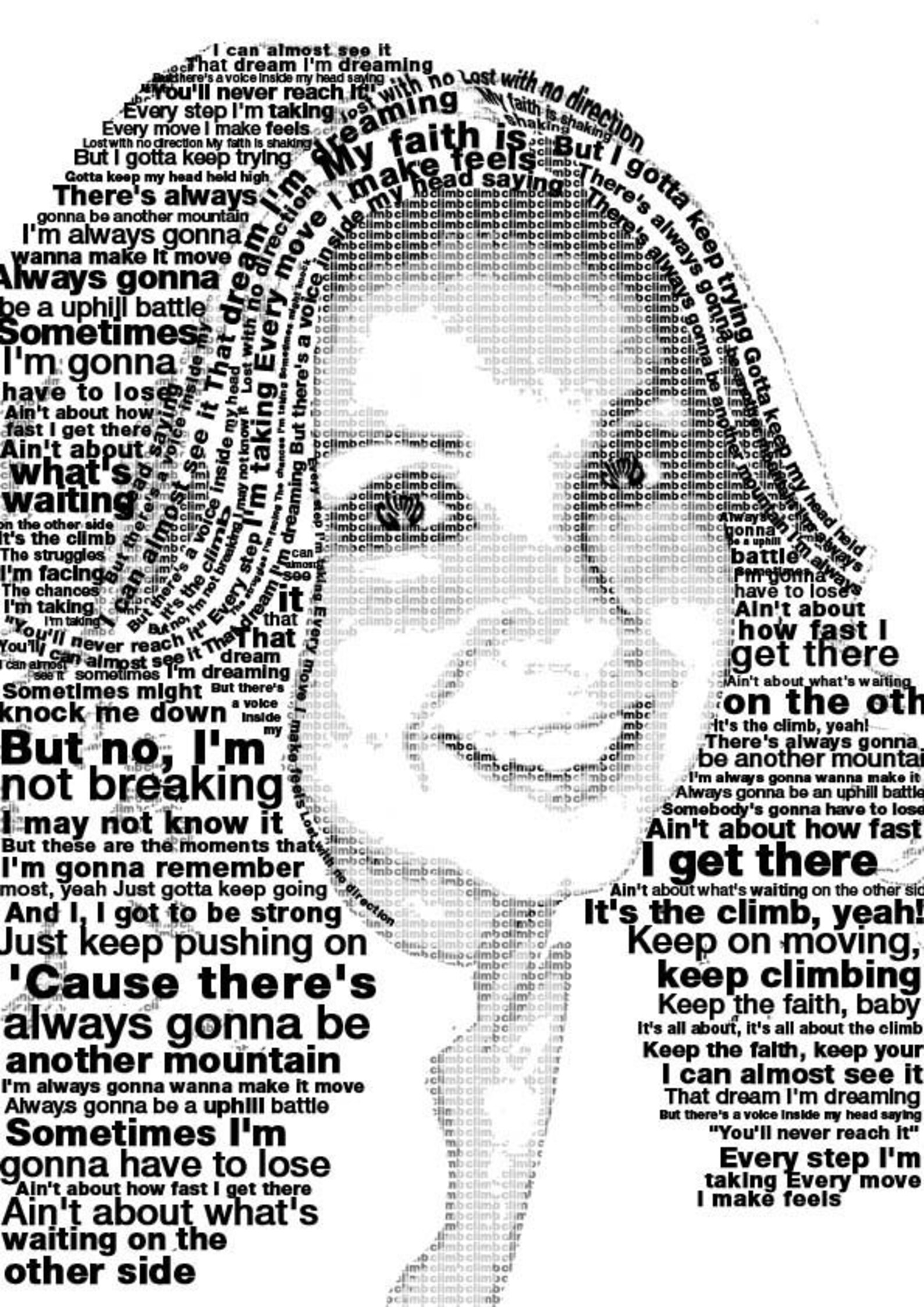 Custom Typography WORD Portrait - Etsy