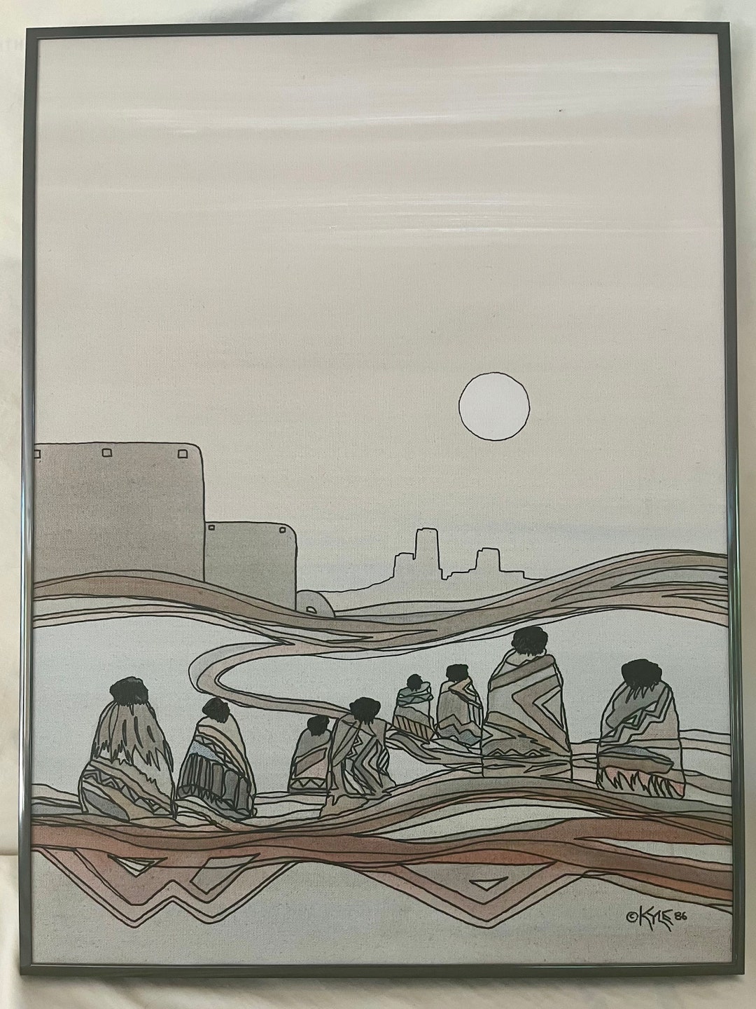 Original Painting Native American Southwest Greg Kyle 1986 - Etsy