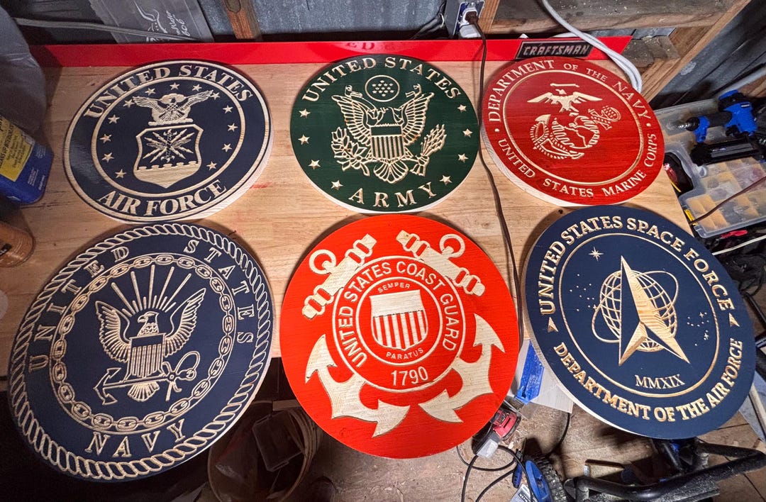 US Military Wooden Seals - Etsy