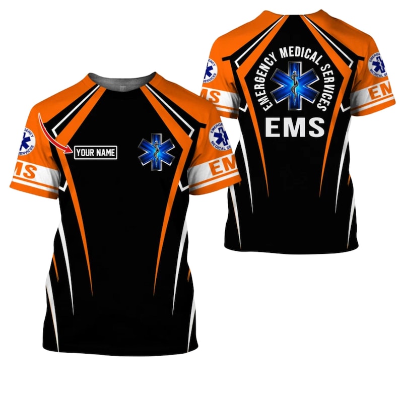 Custom EMS T-shirt | Personalized Paramedic Star of Life Tee - Etsy